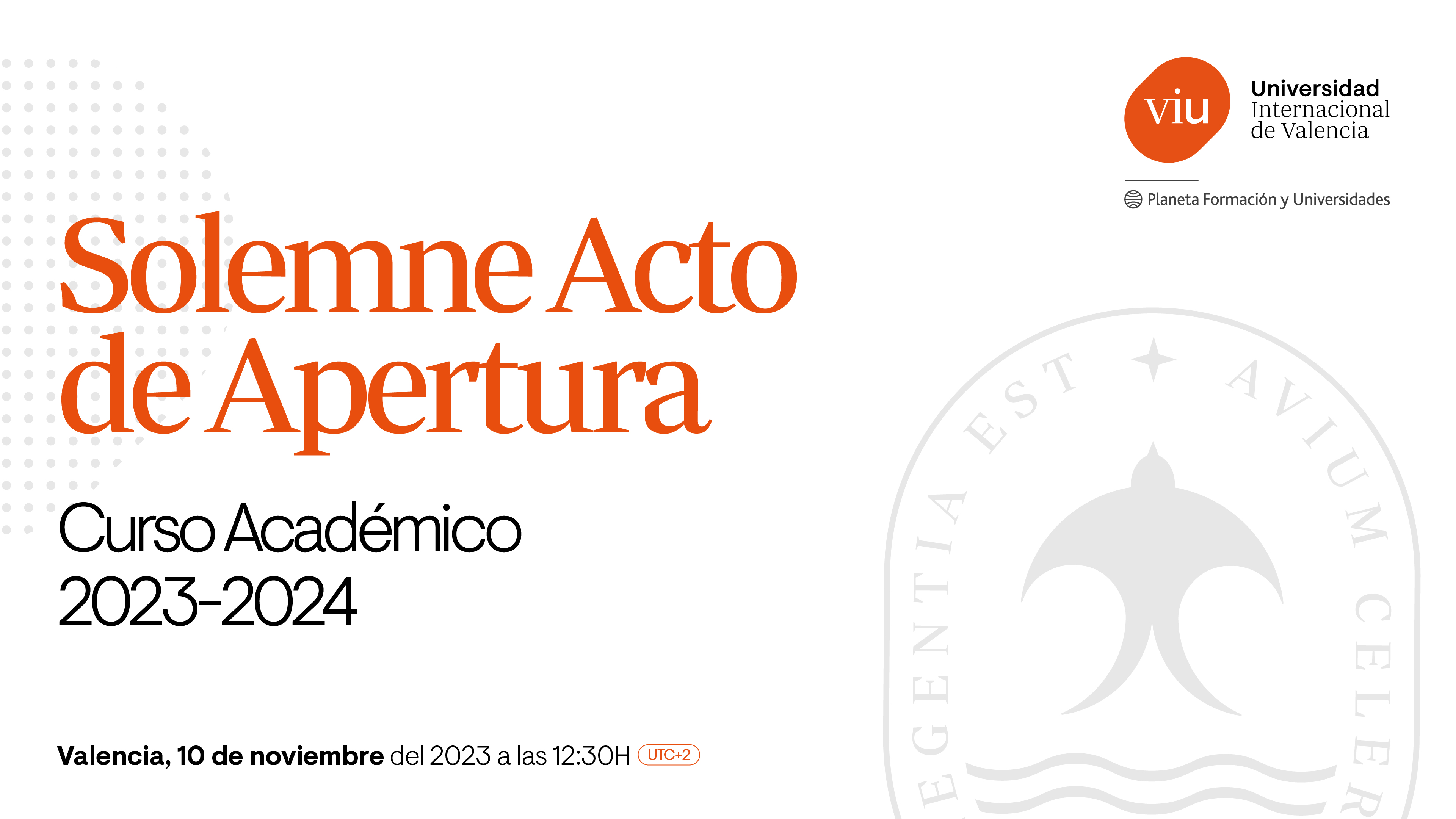 Solemne Acto de Apertura del Curso Académico 2023-2024 | VIU España